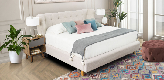 Cama King Size Stella Beige